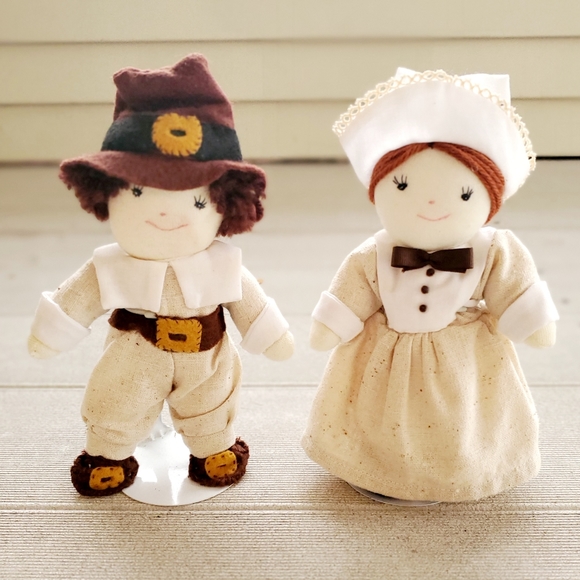 Malgensen's | Holiday | Vintage Thanksgiving Pilgrim Cloth Doll Set ...